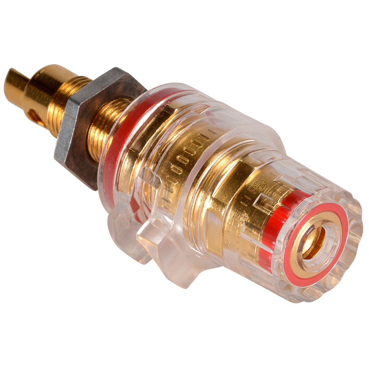 WBT 0765R Midline Fully Insulated Binding Post Banana Jack Red